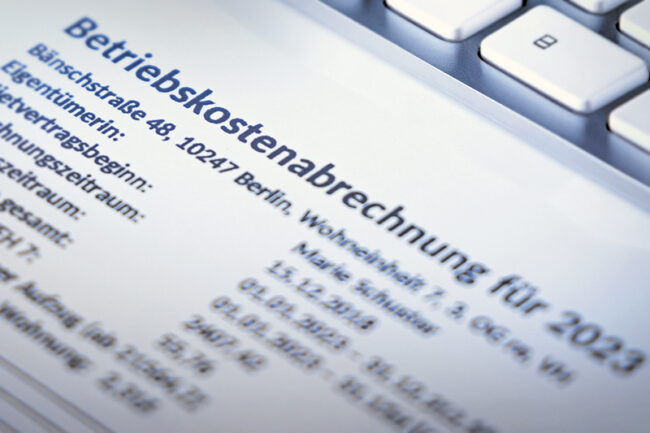 Digitale Belege für Betriebskosten